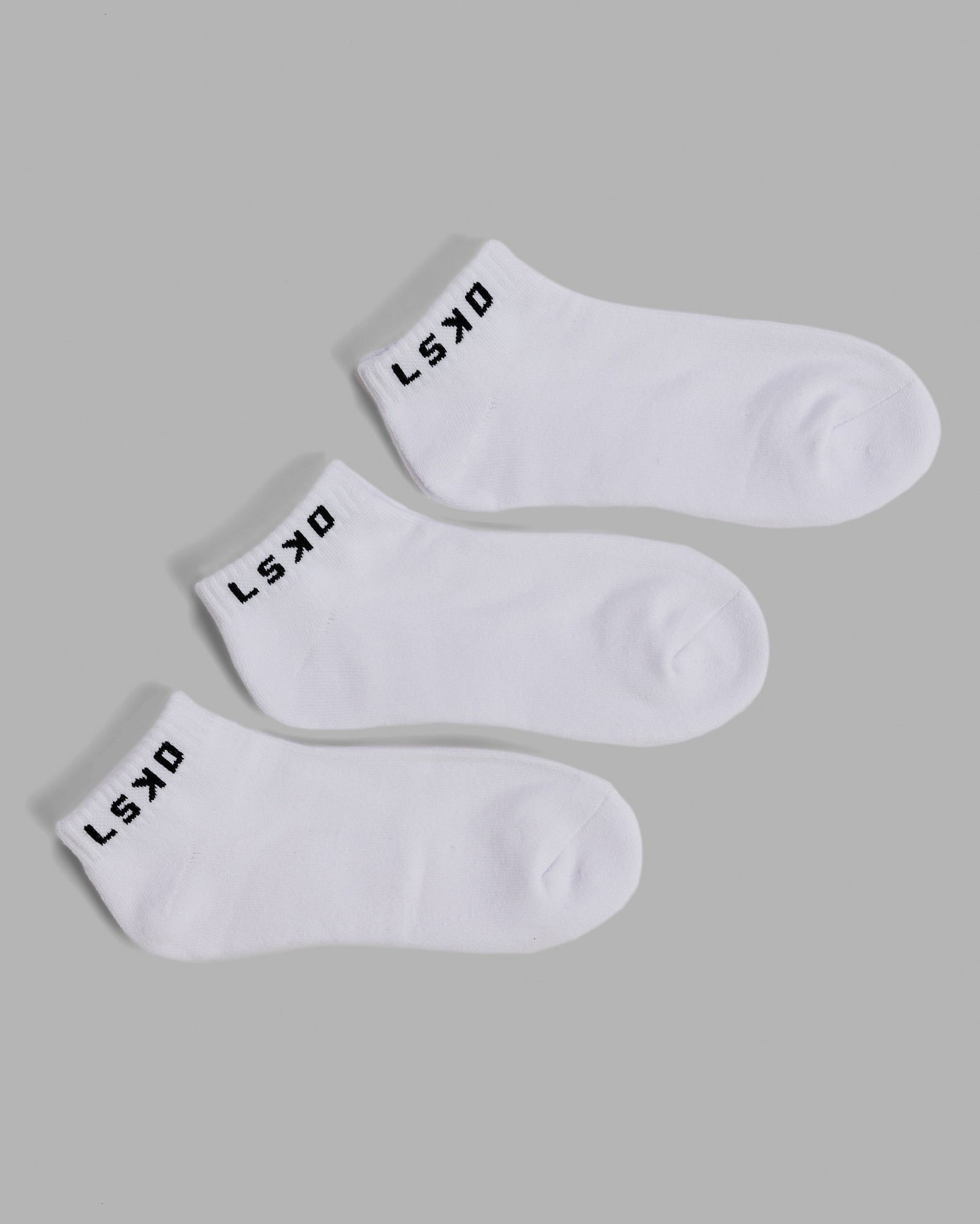 Daily 3 Pack Ankle Socks - White | LSKD