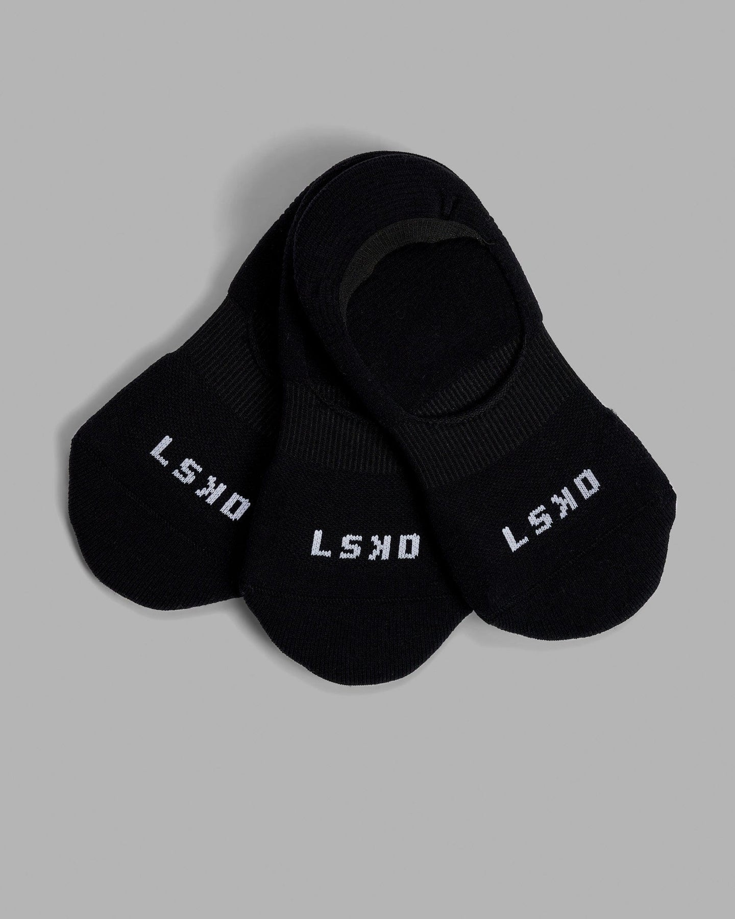 Performance No Show 3 Pack Socks - Black | LSKD