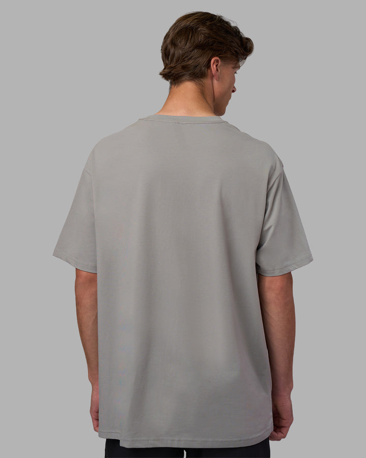 Base FLXCotton Tee Oversized - Circular Grey | LSKD
