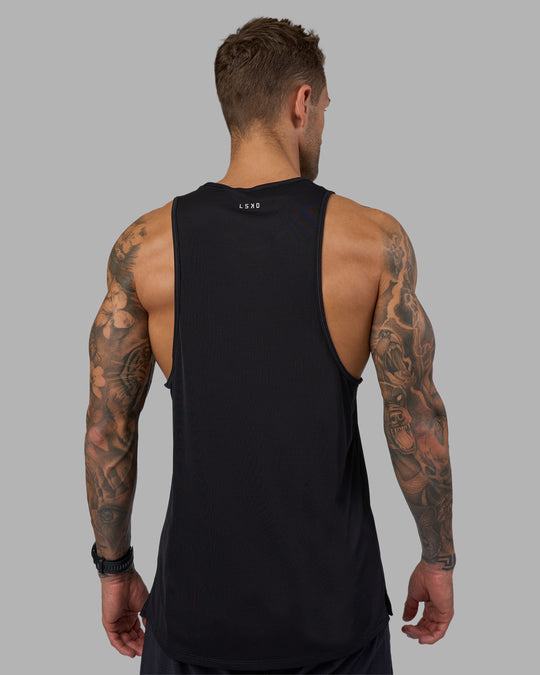 Mens Pace Running Tank - Black | LSKD