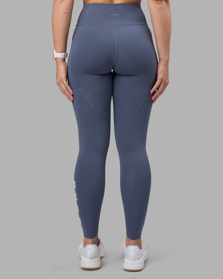 Rep Ultra High-Rise Full Length Legging Pockets - Night Shadow-White | LSKD