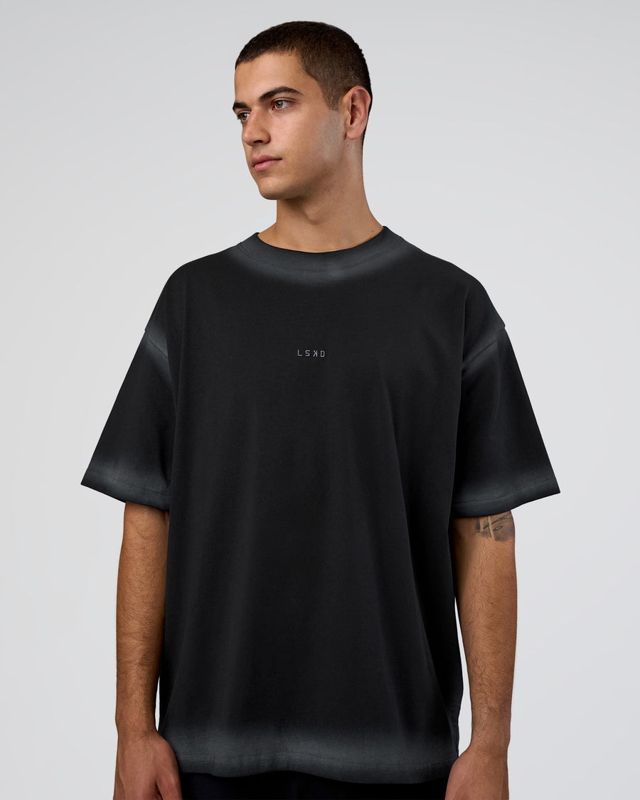 Urban Blur Heavyweight Unisex Oversized Tee - Black-Dark Storm | LSKD