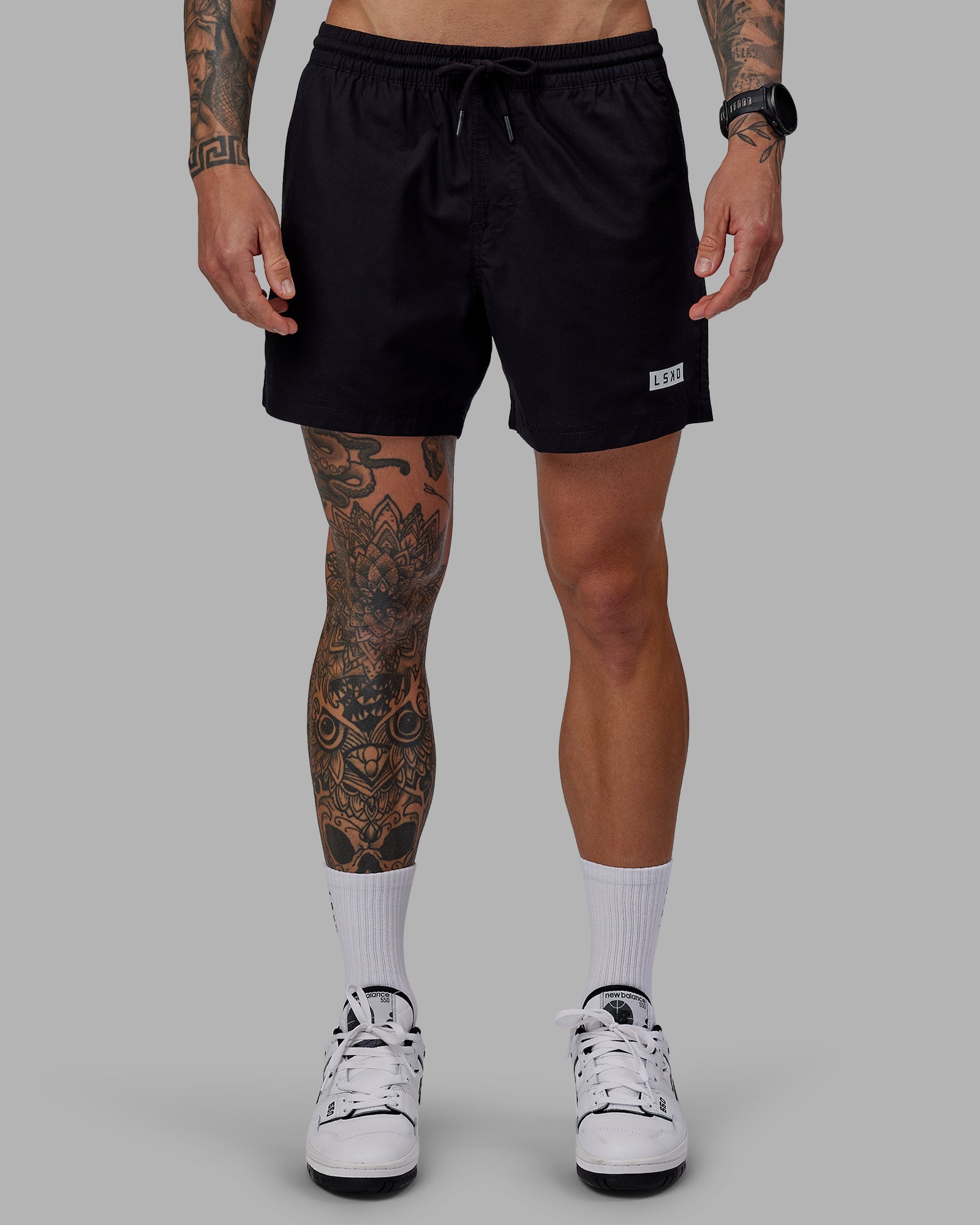 Daily 5" Shorts - Black-White | LSKD
