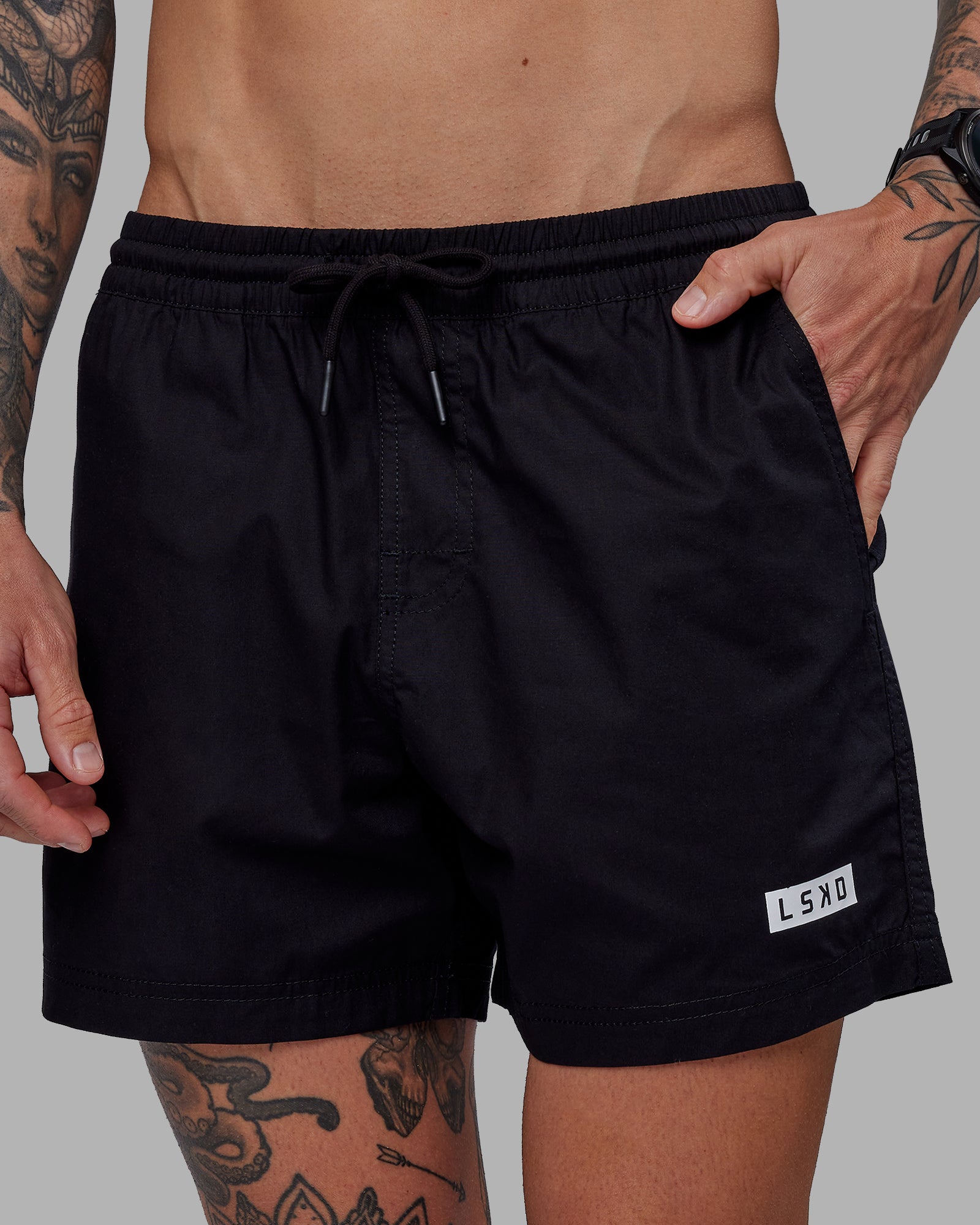 Daily 5" Shorts - Black-White | LSKD
