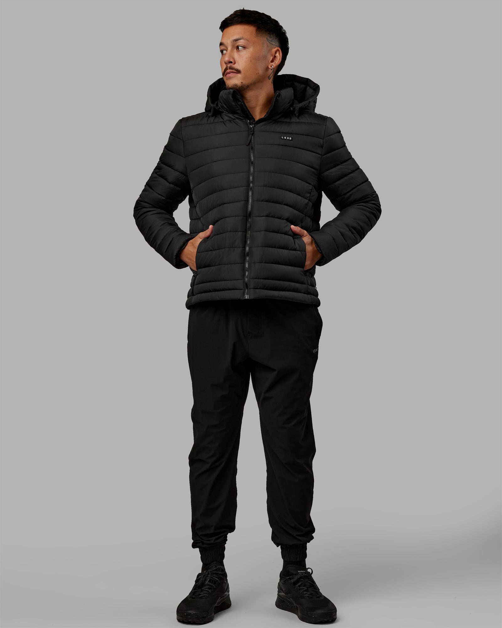 Mens All Day Puffer Jacket - Black | LSKD