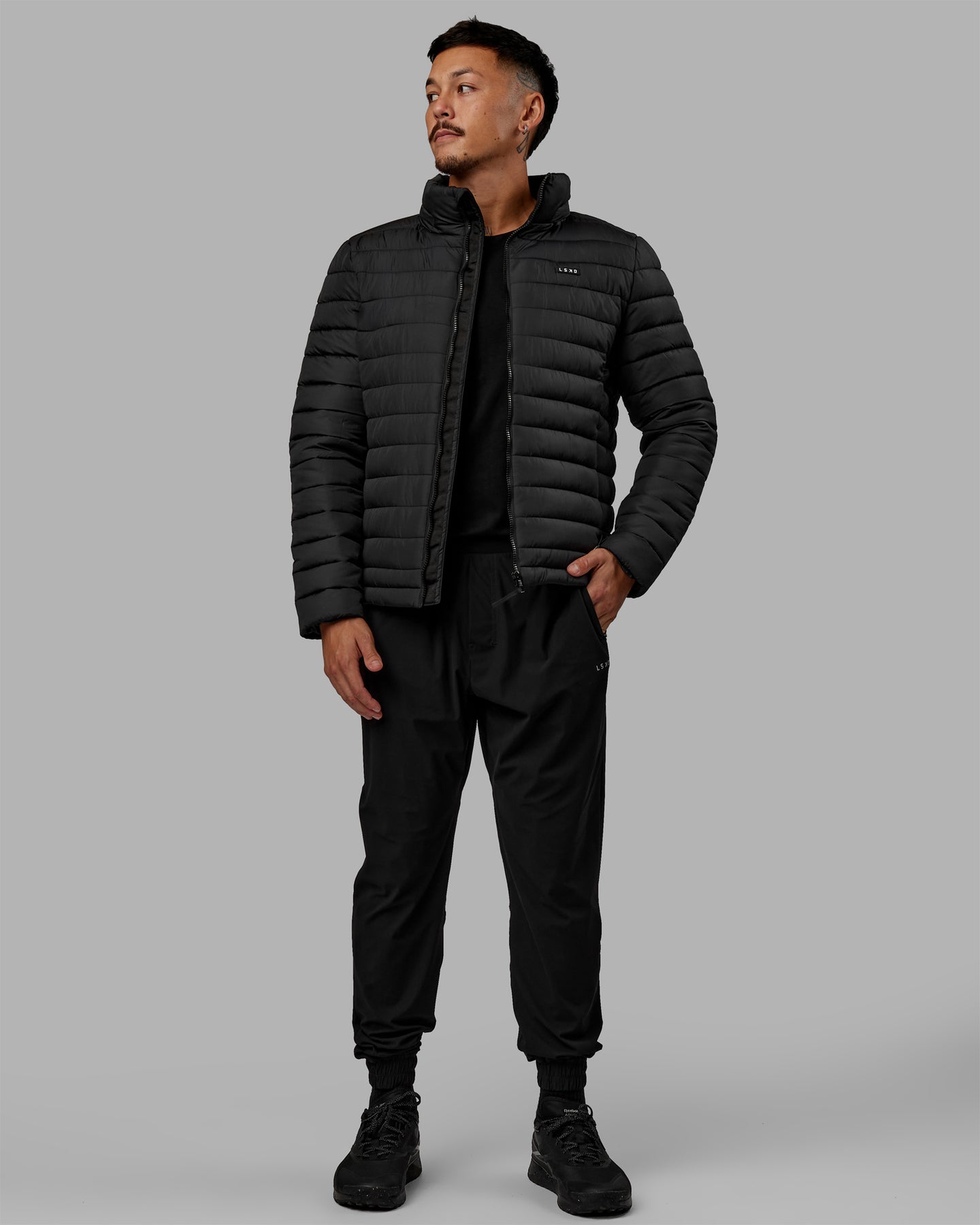 Mens All Day Puffer Jacket - Black | LSKD