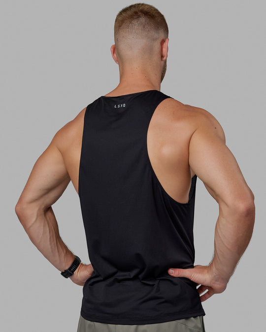 Mens Pace Running Tank - Black | LSKD
