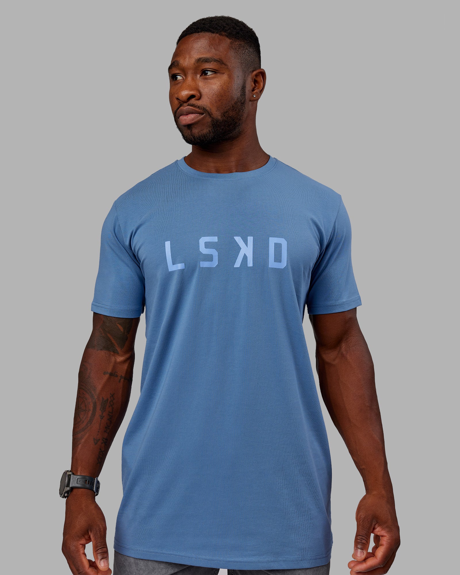 Structure FLXCotton Tee - Elemental Blue-Arctic Blue | LSKD
