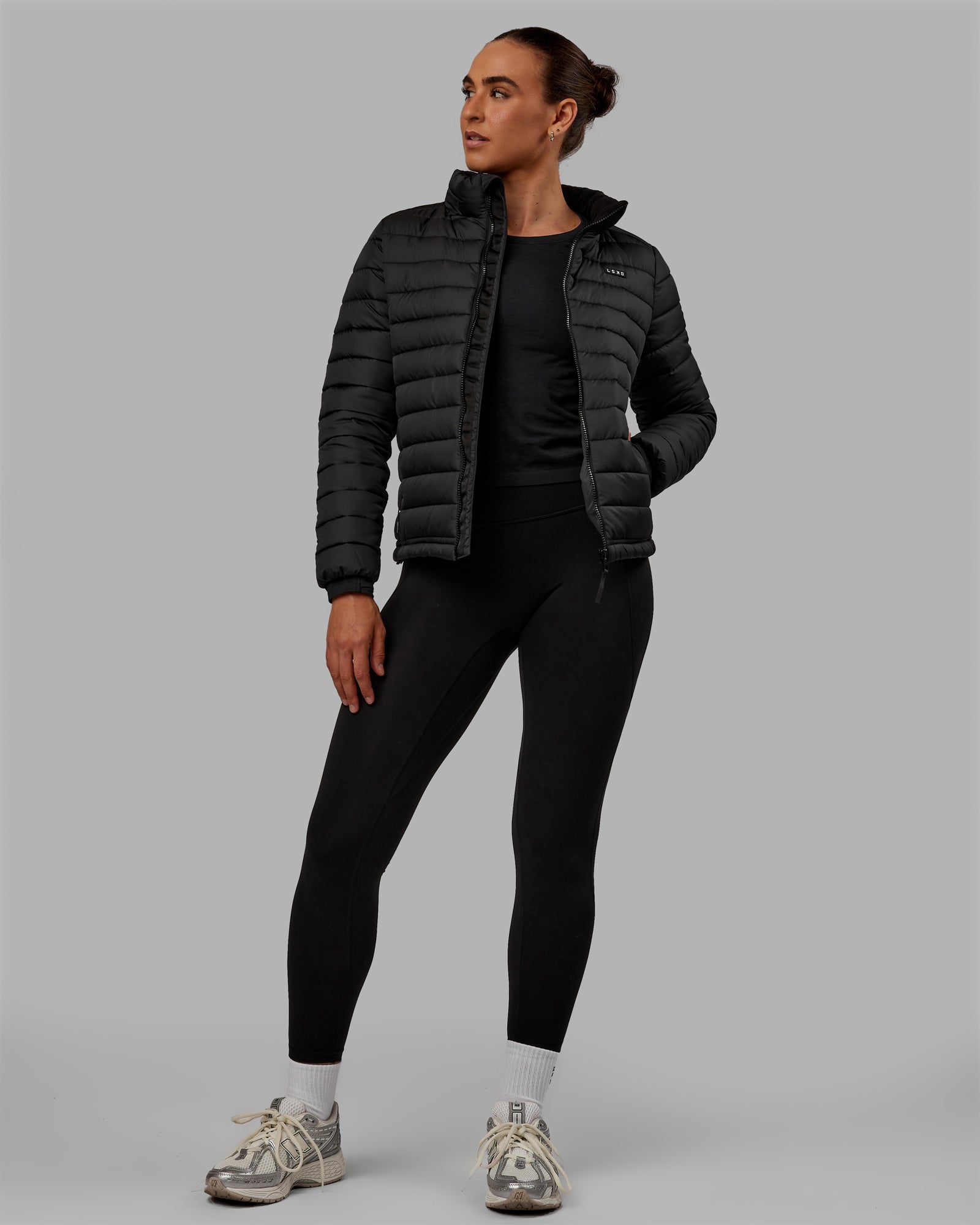 Womens All Day Puffer Jacket - Black | LSKD