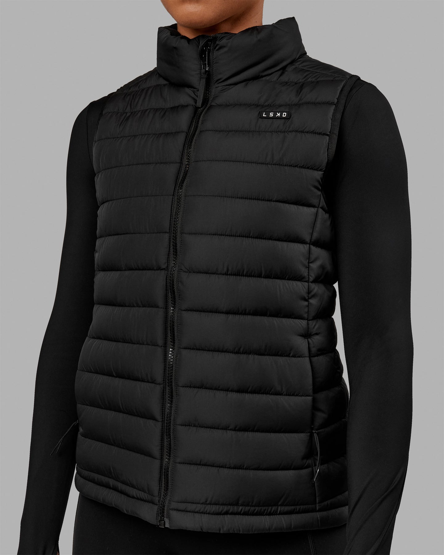 Womens All Day Puffer Vest - Black | LSKD