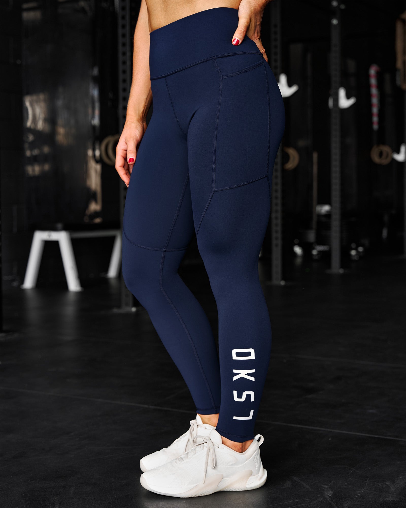 Rep Ultra High-Rise Full Length Legging Pockets - Future Navy-White | LSKD