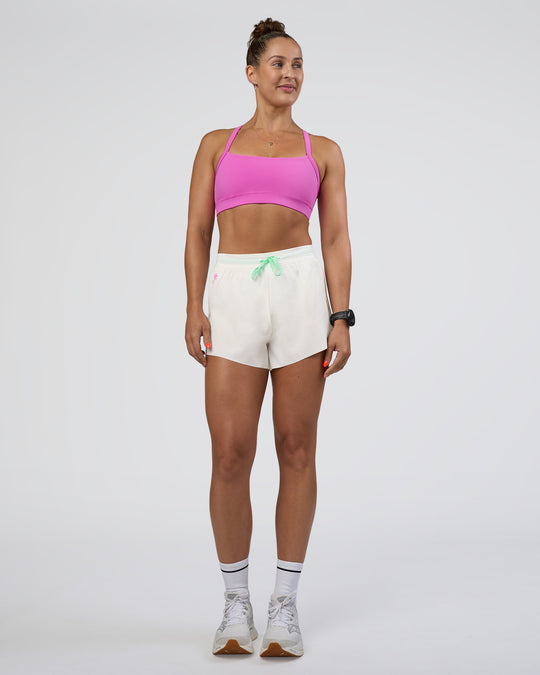 Accelerate 3" High-Rise Running Short - Off White-Floral Sticker | LSKD