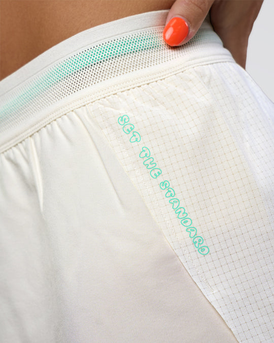 Accelerate 3" High-Rise Running Short - Off White-Floral Sticker | LSKD