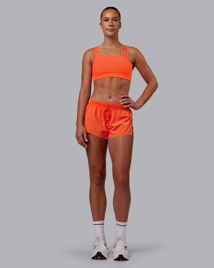 Accelerate 3" Mid-Rise Running Short - Ultra Orange | LSKD