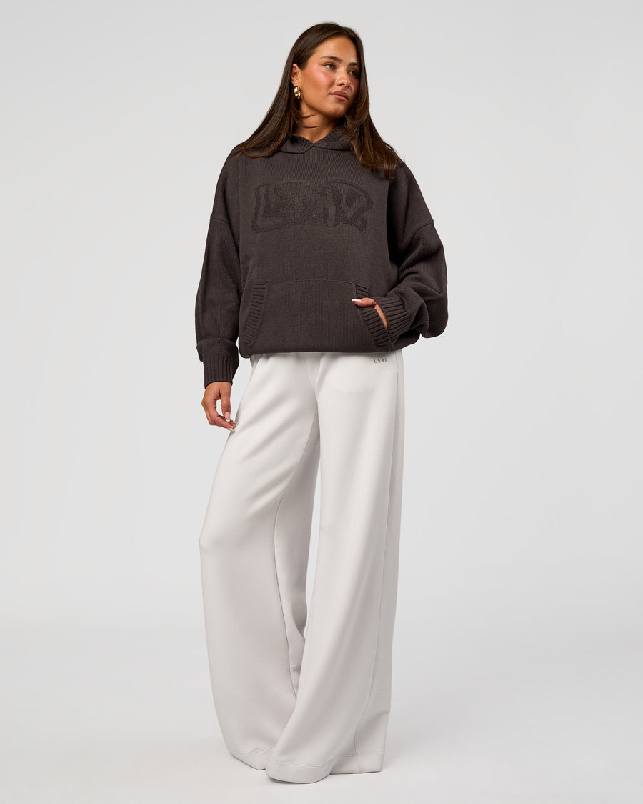 All Day Active Knitted Hoodie - Dark Storm | LSKD