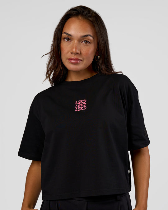 Go-To Heavyweight Reflective Skimmer Tee - Black-Reflective | LSKD