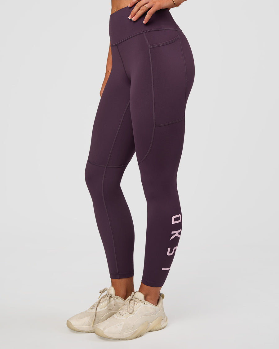 Rep Ultra High-Rise 7/8 Legging Pockets - Midnight Plum-Marshmallow | LSKD