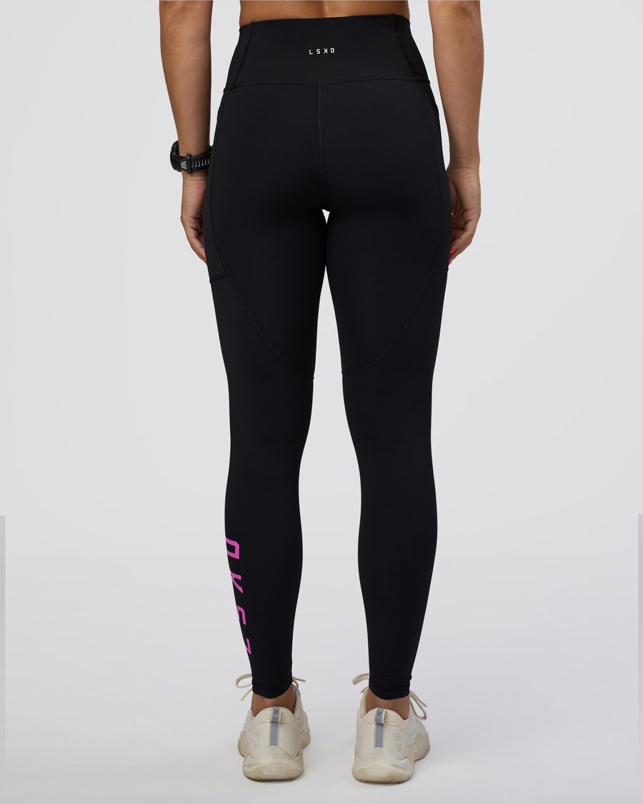 Rep Ultra High-Rise Full Length Legging Pockets - Black-Ultra Fuchsia ...