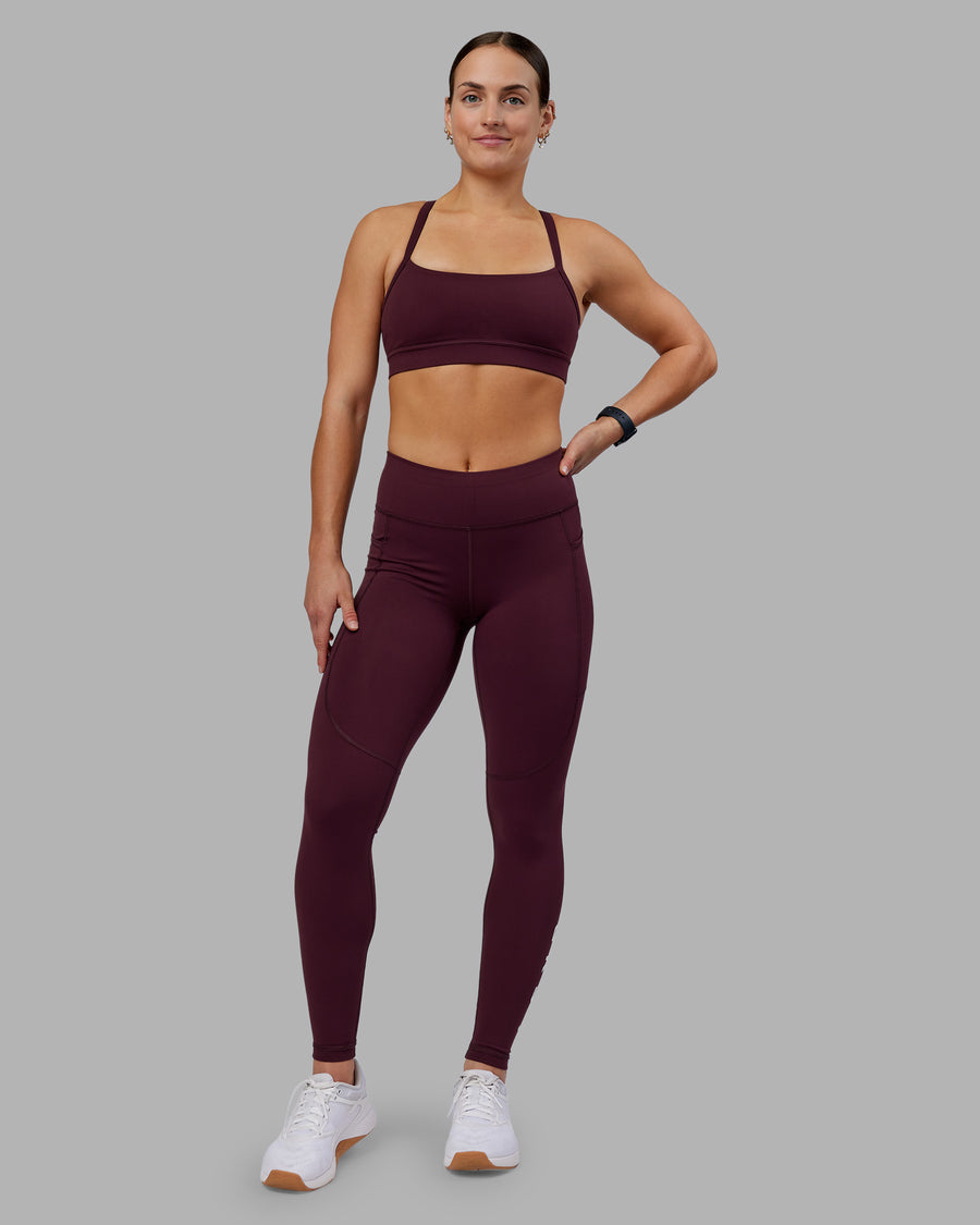 Rep Ultra High-Rise Full Length Legging Pockets - Cherry Lacquer-White ...