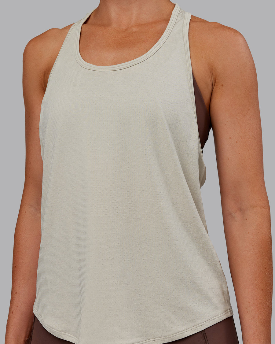 Womens AeroFLX+ Drop Armhole Seamless Tank - Shale Beige | LSKD