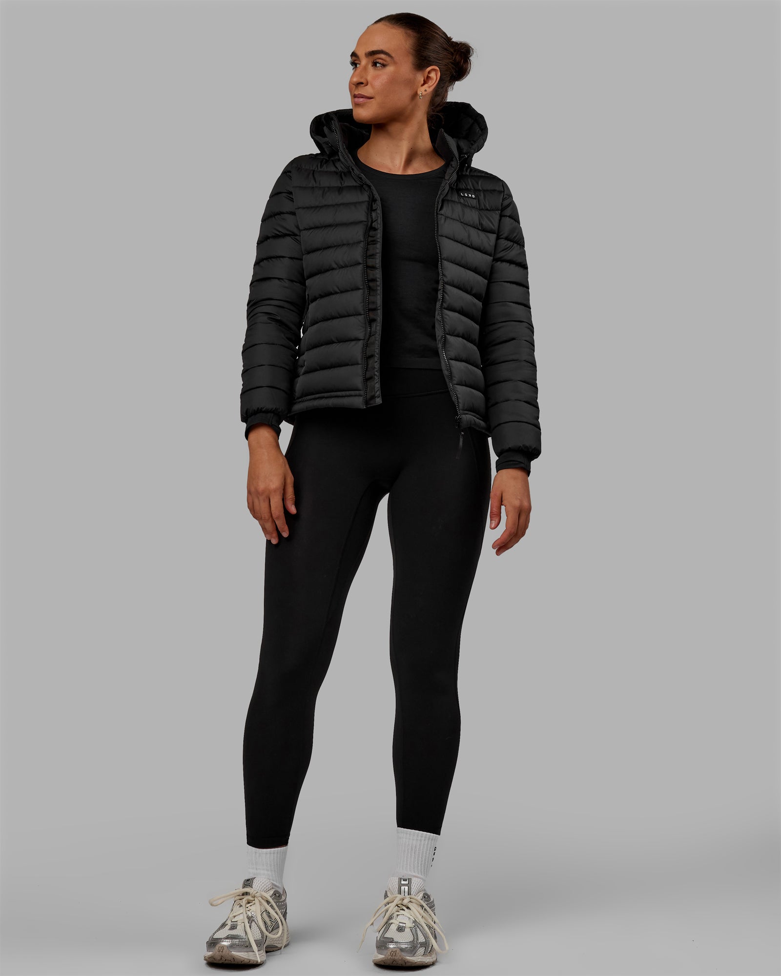 Womens All Day Puffer Jacket - Black | LSKD