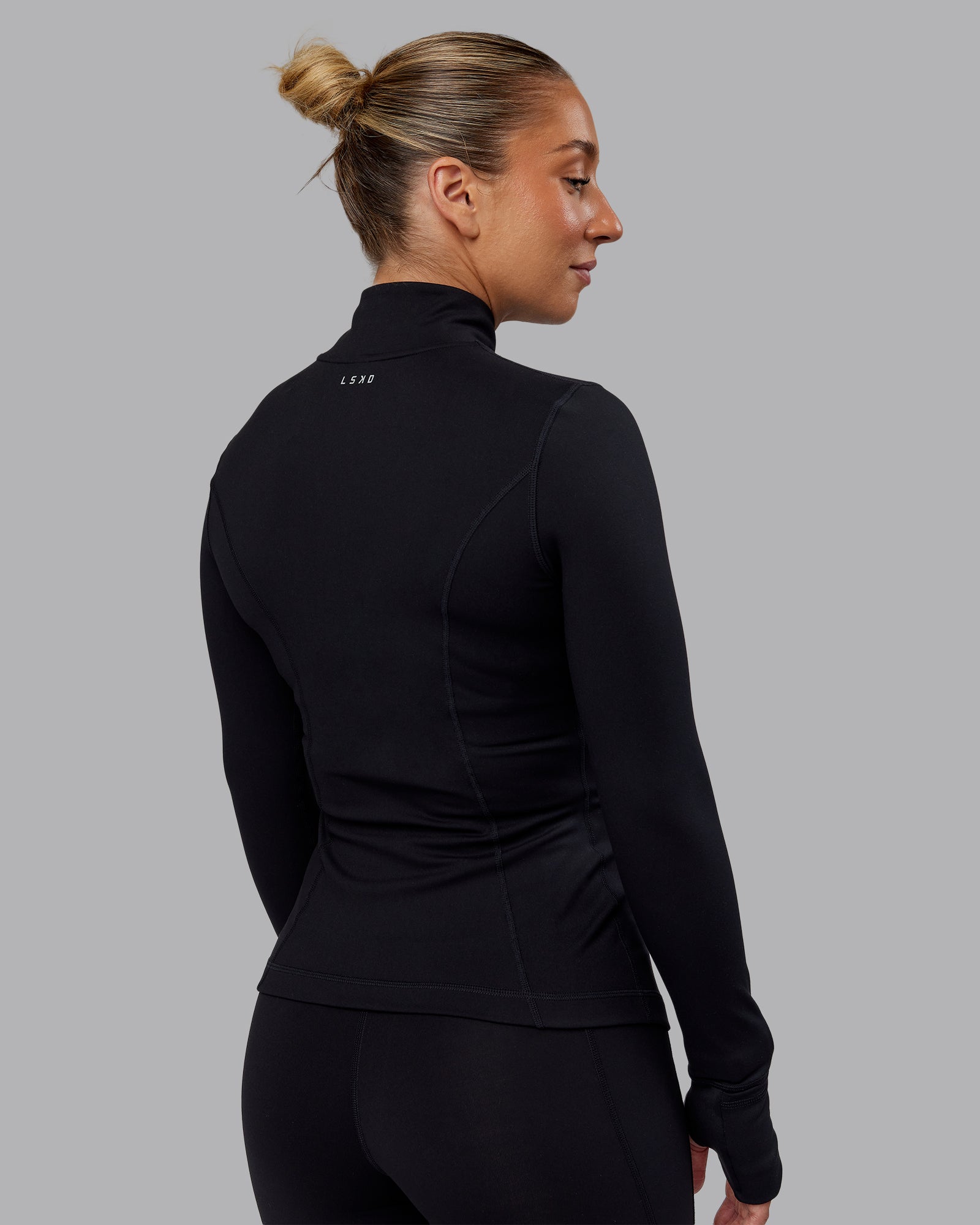 Stride Zip Through Jacket - Black | LSKD