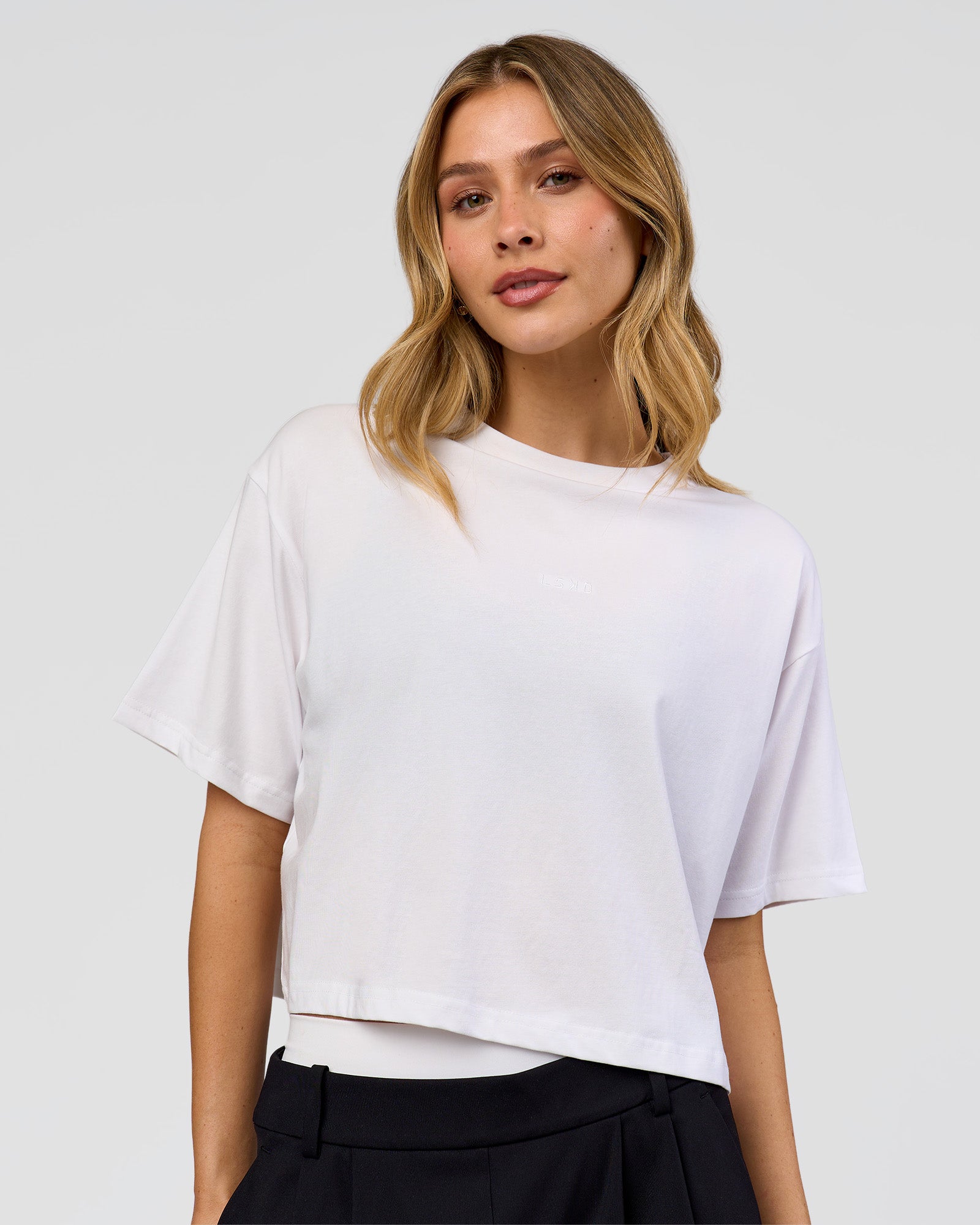Go-To FLXCotton Skimmer Tee - White-White | LSKD