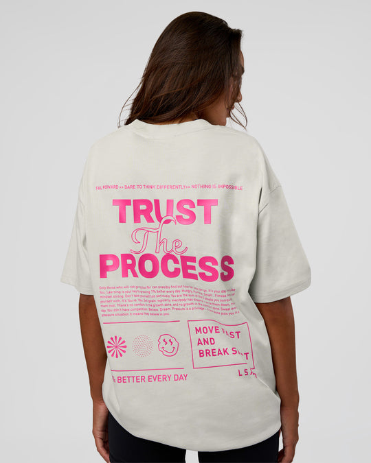 Trust The Process Heavyweight Unisex Oversized Tee - Digital Mist-Ultra ...