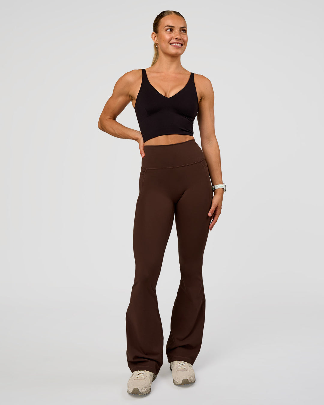Vitality Long Line Sports Bra - Black | LSKD
