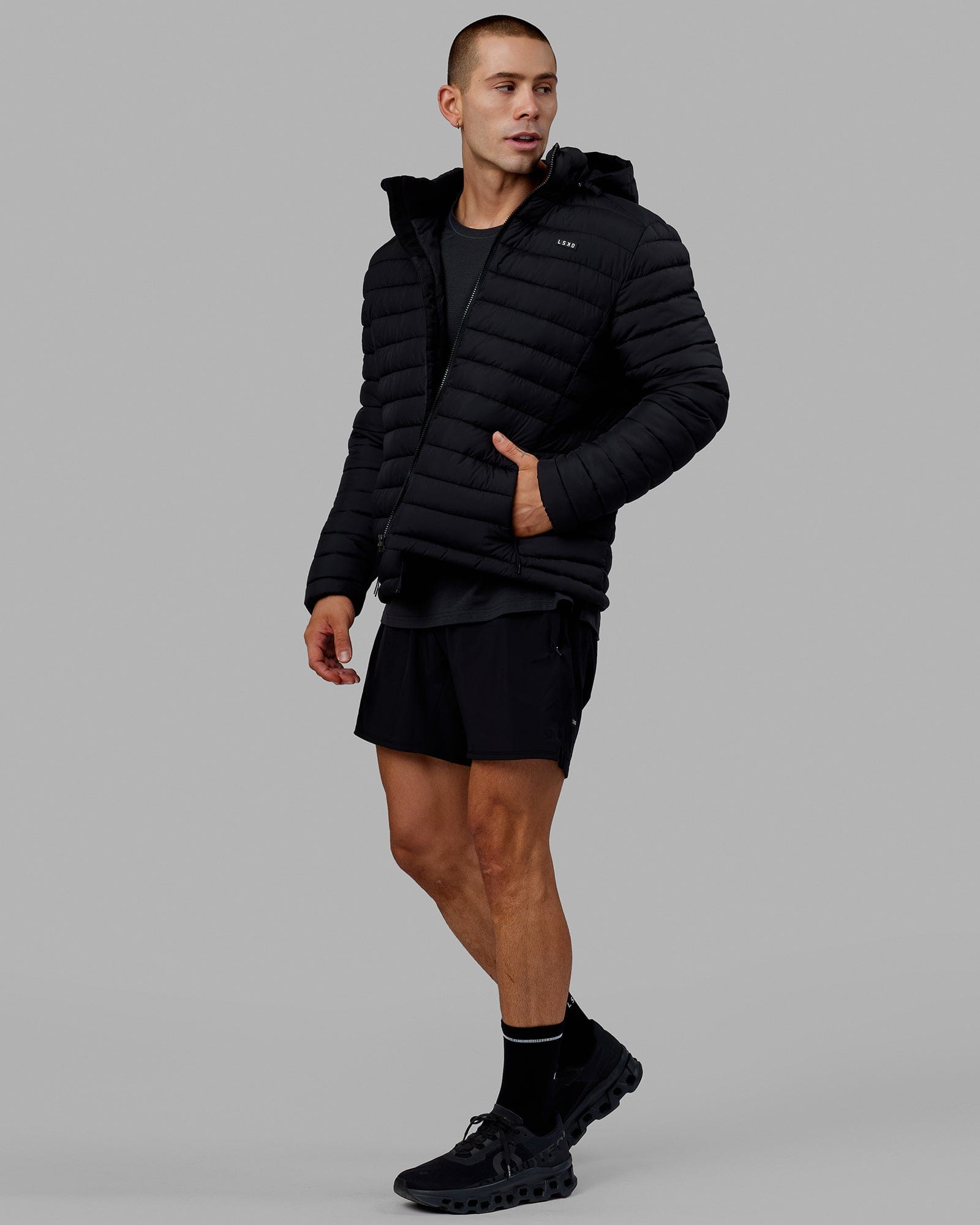 Mens All Day Puffer Jacket - Black | LSKD