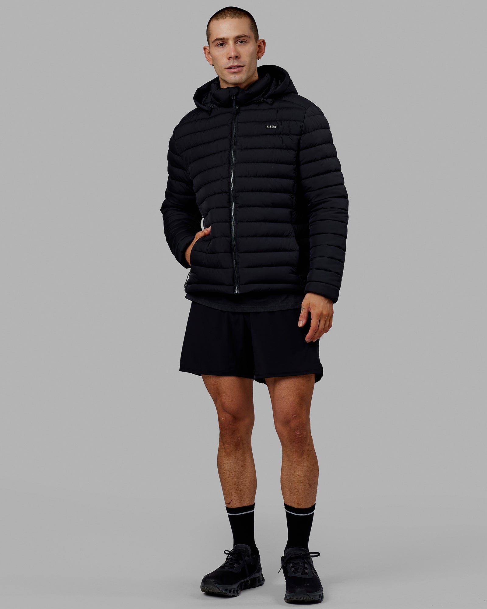 Mens All Day Puffer Jacket - Black | LSKD