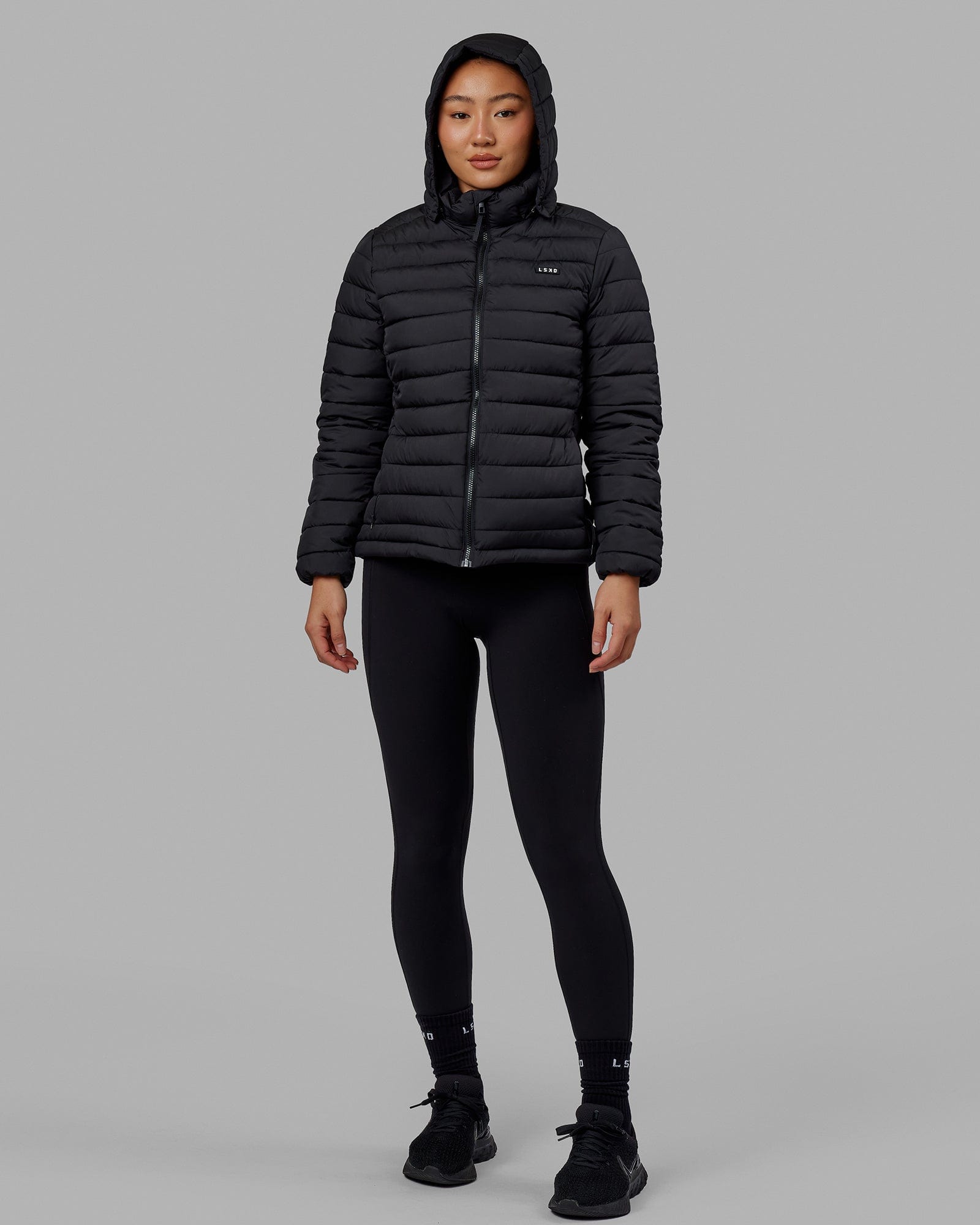 Womens All Day Puffer Jacket - Black | LSKD