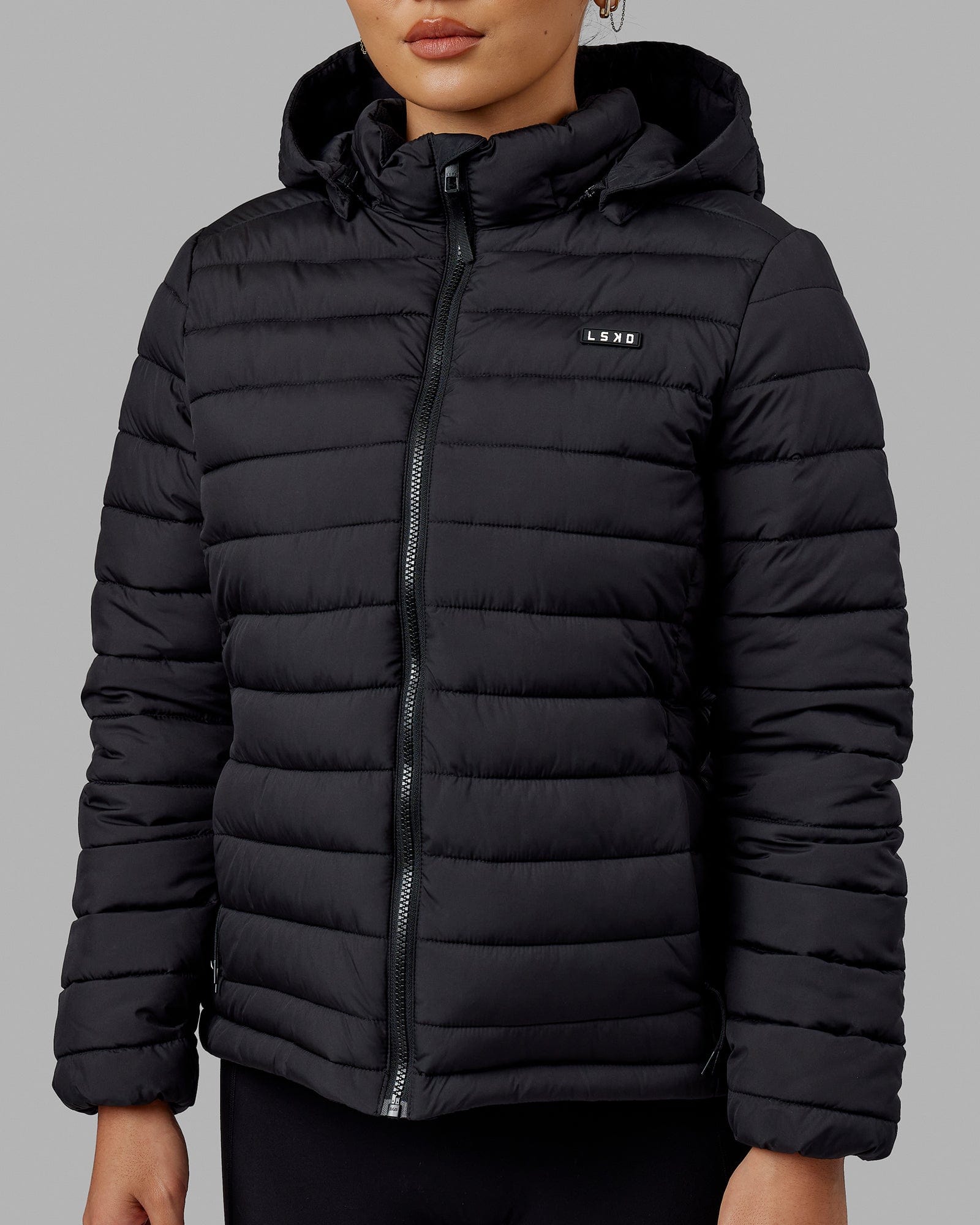 Womens All Day Puffer Jacket - Black | LSKD